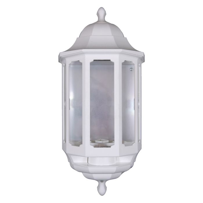 ASD Half Lantern Wall Light BC White
