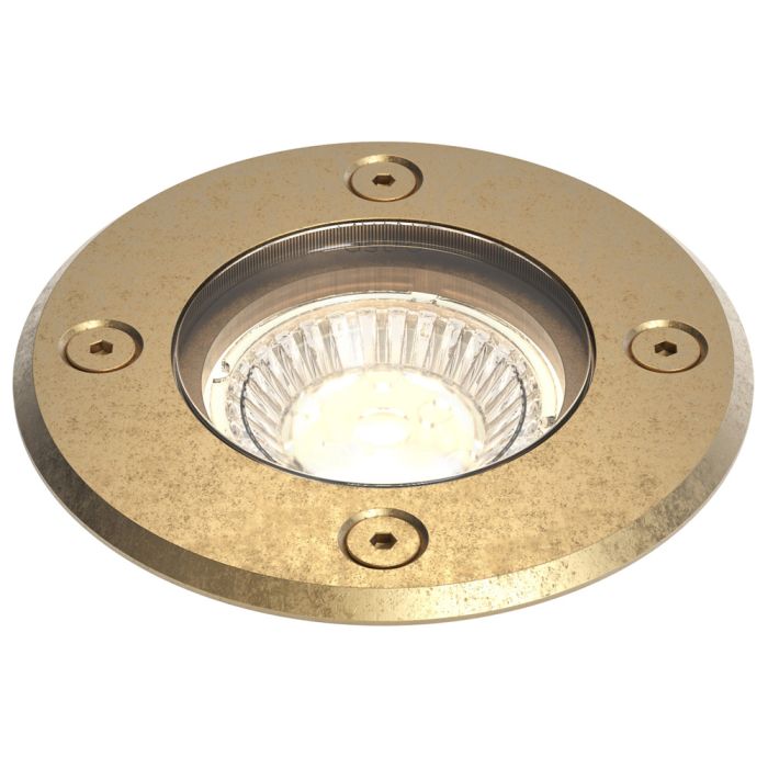 Astro Gramos Round Ground Light Solid Brass