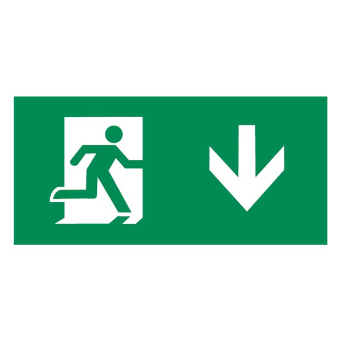 Knightsbridge Emergency Exit Legend Down Arrow