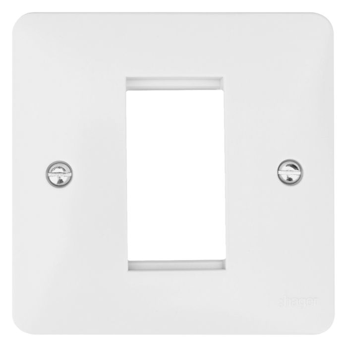 Hager Sollysta Euro Front Plate 1 Module Single Plate White WMP1EU