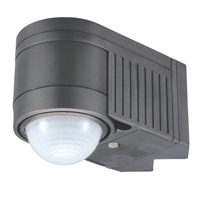 Forum Zink PIR Detector Sensor Corner Wall Mounted Dark Grey 360Deg IP44