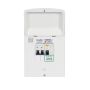 Fusebox 2 Way Garage Unit with 63A RCD 6A and 16A MCBs F300GRA