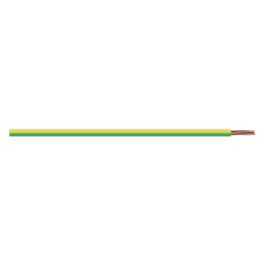 6491X 10mm PVC Single Core Green/Yellow Earth Cable 1M