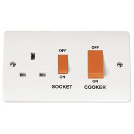 Click Mode 45A Cooker Control Unit with 13A Socket CMA204