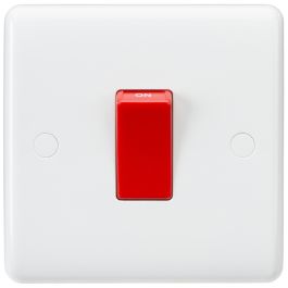 Knightsbridge Cooker Control Switch 45A Red Rocker CU8331