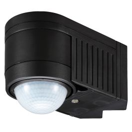 Forum Zink PIR Detector Sensor Corner Wall Mounted Black 360Deg IP44