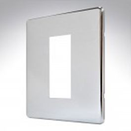 MK Aspect K24181POC Euro Frontplate 1 Module 25X50mm Polished Chrome