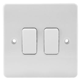 Buy MK Logic Plus K4872WHI 2 Way 2 Gang Switch White