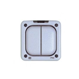 MK Masterseal Plus K56422GRY 2 Gang Switch Enclosure Grey