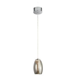 Searchlight Cyclone Pendant Chrome with Smoked Glass