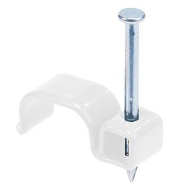 SWA Firefly 2.5mm Twin & Earth Metal Cable Clips White 100 Pack