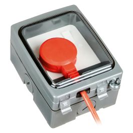 Timeguard Outdoor Switch Socket 1 Gang 13A SP Grey IP66