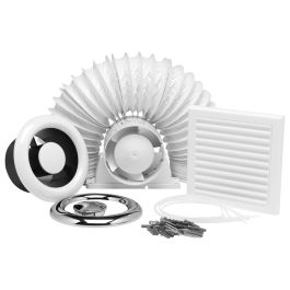 Xpelair Airline AL100T | 4" In-line Fan Kit with Timer