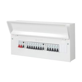 MK Consumer Unit 15 Way Populated Y8678SMET