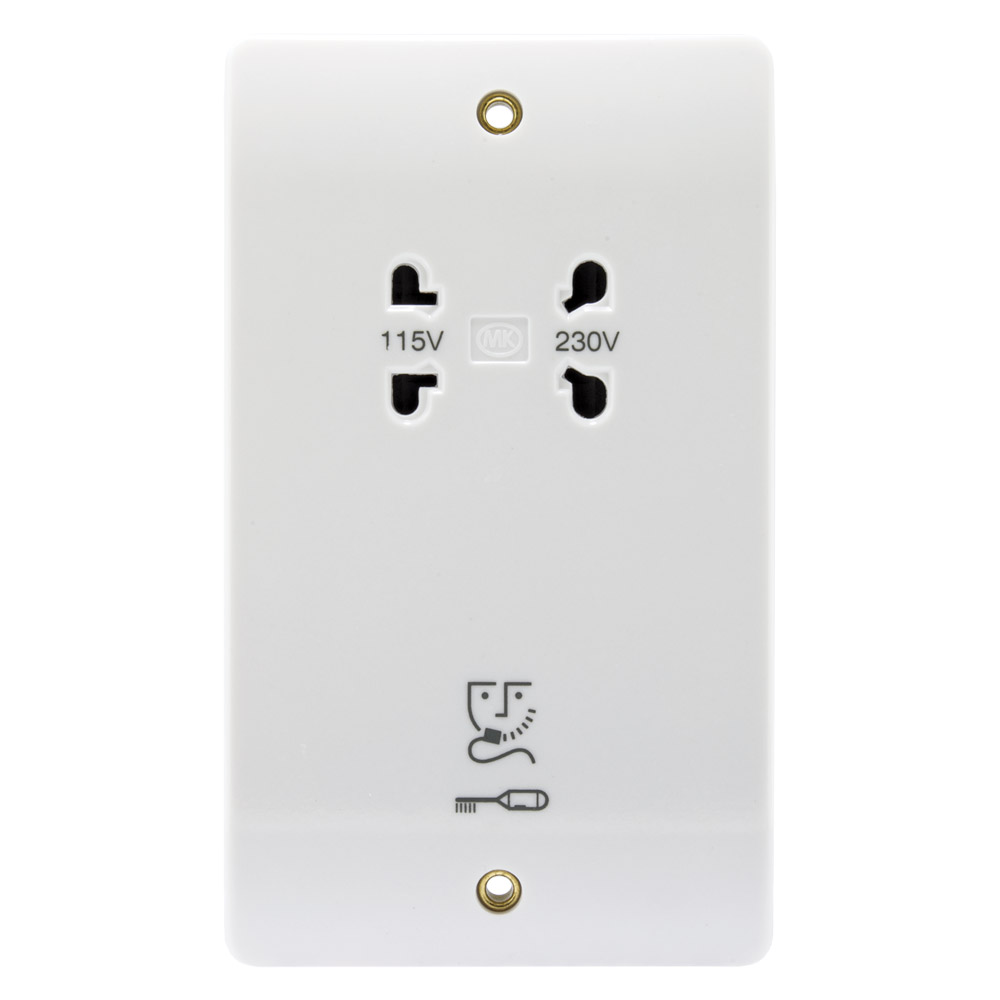 Buy MK K700WHI 200-250V Shaver Socket from Electricpoint